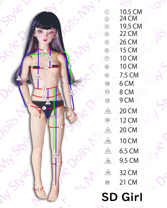 ドールのサイズ｜ドール衣装製作なら_人形服工房 – My Style Dolls