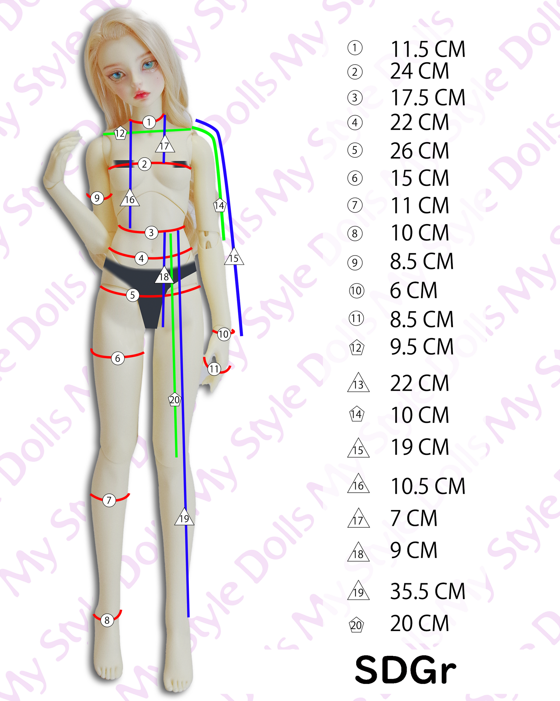 ドールのサイズ｜ドール衣装製作なら_人形服工房 – My Style Dolls